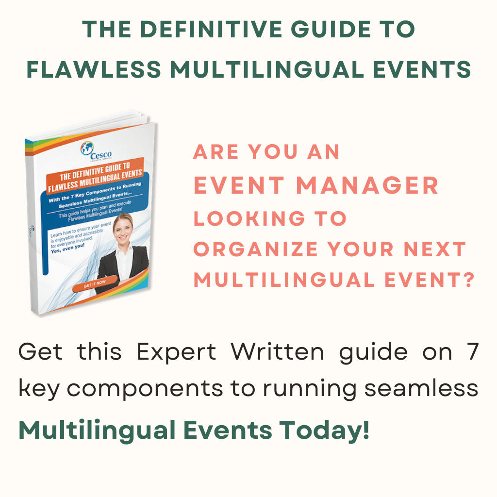 How to Plan and Execute Successful Multilingual Events - Cesco ...